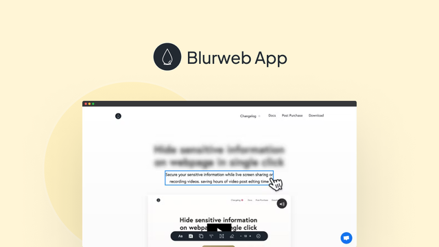 Blurweb App - Blur sensitive website information | AppSumo