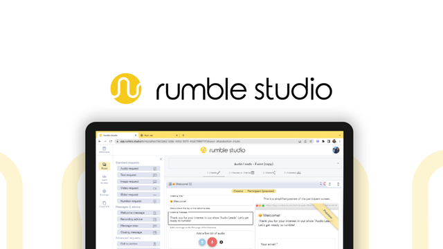 Rumble Studio - Capture remote interviews 24/7 | AppSumo