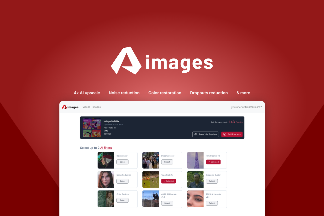 Aimages - Enhance videos and images using AI | AppSumo