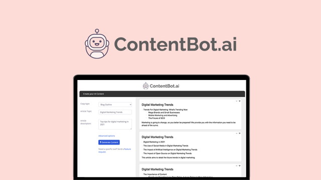 ContentBot - Generate original content with AI | AppSumo