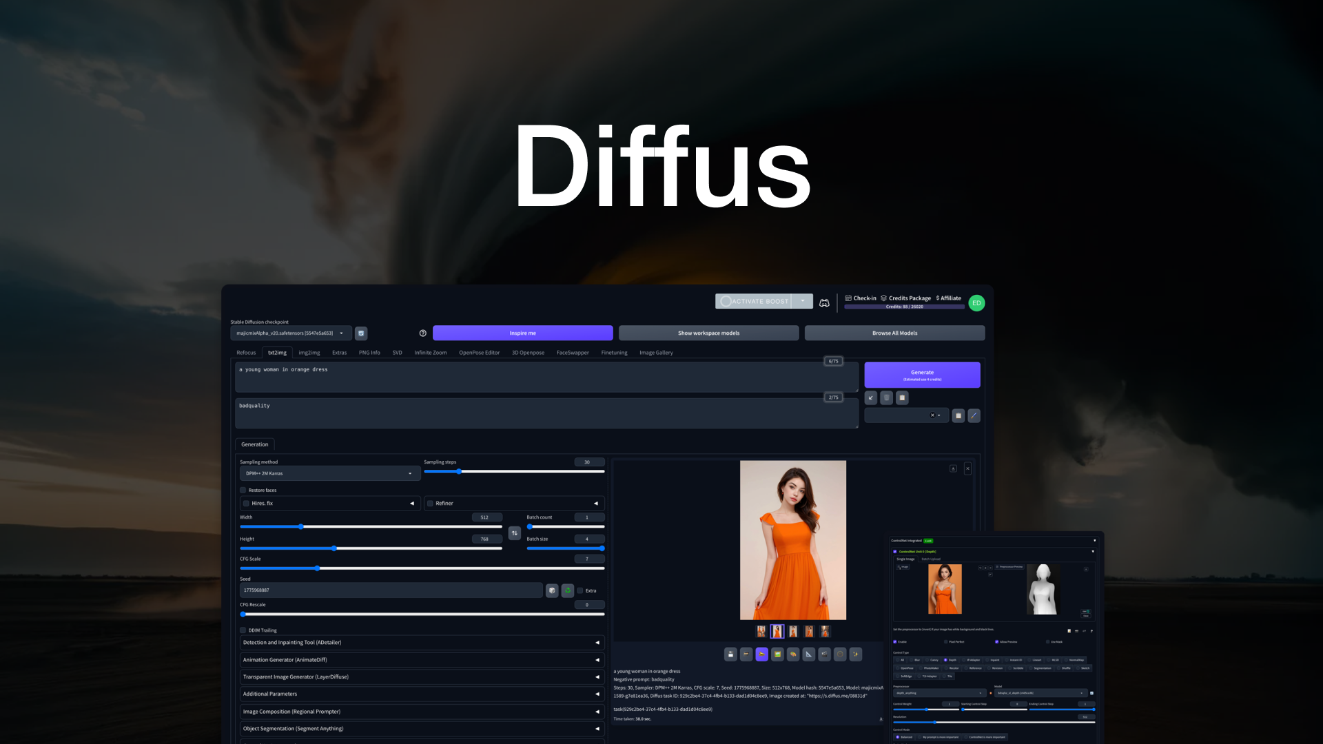 Diffus - Generate art with precision and control | AppSumo