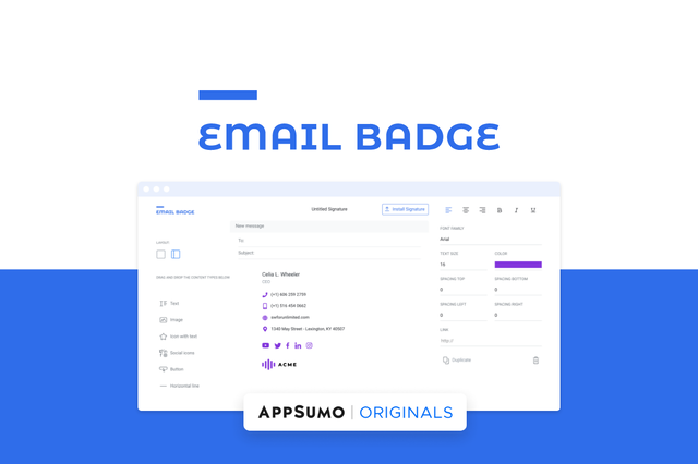 EmailBadge - Create email signatures & boost sales | AppSumo