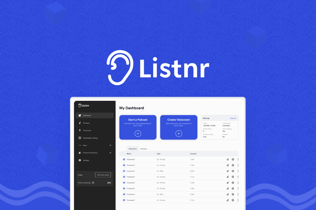 Listnr - Convert text to voice-overs and podcasts | AppSumo