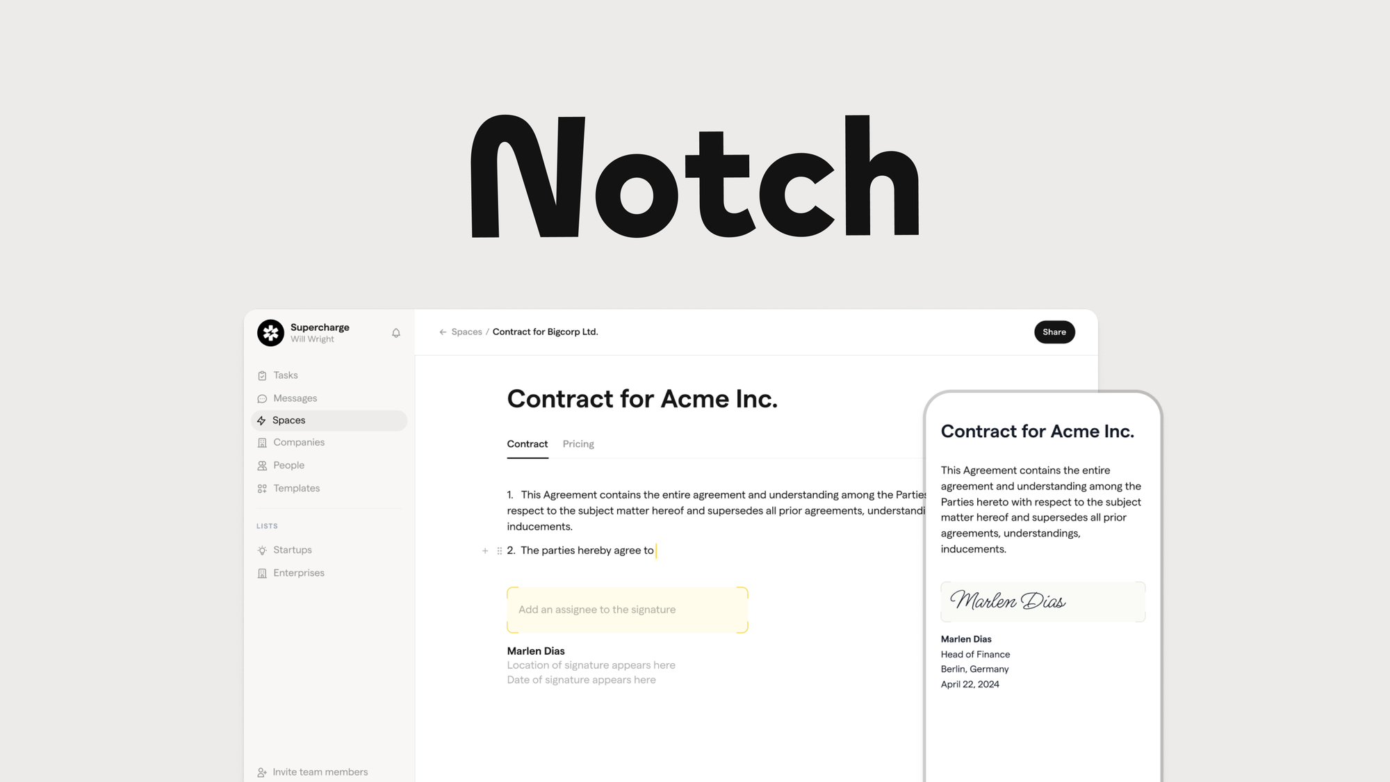 Notch - Draft, sign, & manage documents | AppSumo