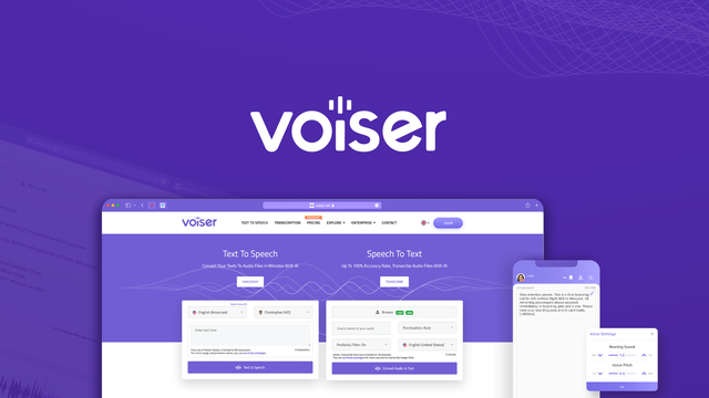 Voiser - Quality transcriptions and text-to-speech | AppSumo