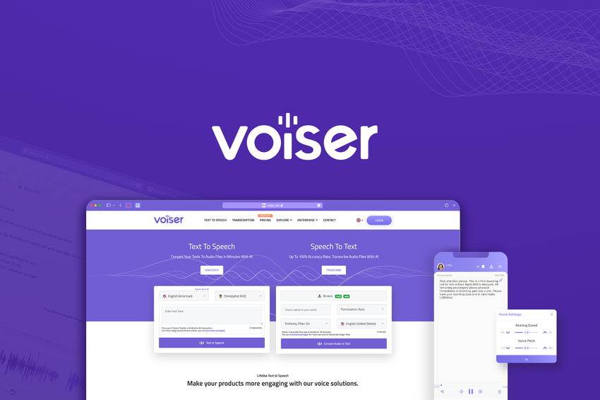 Voiser - Quality transcriptions and text-to-speech | AppSumo