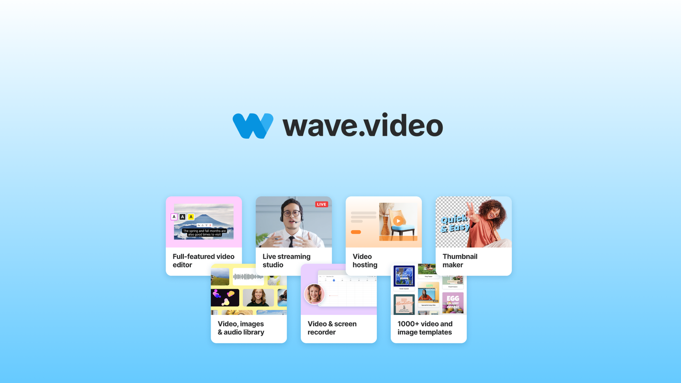 Wave.video - Edit, record, host, and stream videos | AppSumo