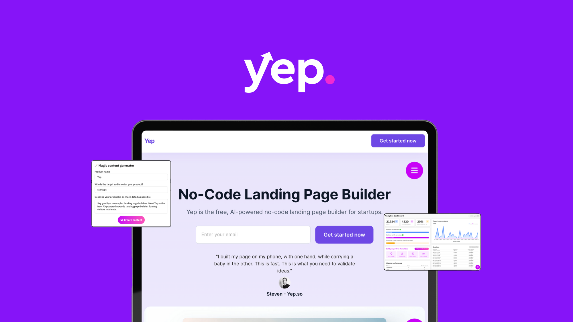 Yep.so - Use AI to build code-free landing pages | AppSumo