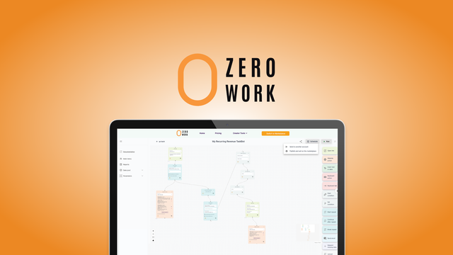 ZeroWork Creator App - Build and monetize automated TaskBots | AppSumo