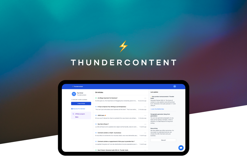Thundercontent - Generate SEO-friendly content | AppSumo