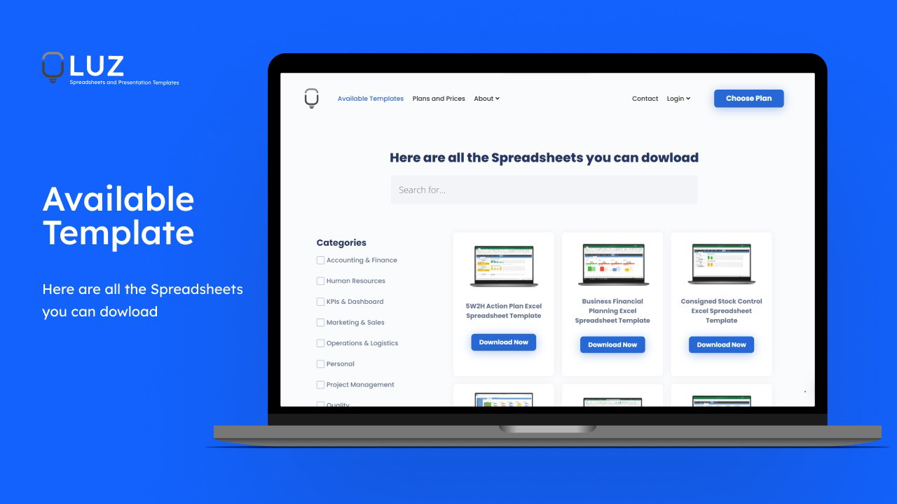 LUZ Spreadsheets and Presentation Templates | AppSumo