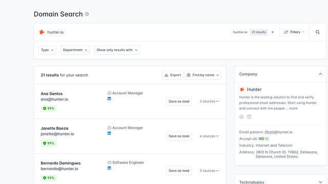 Hunter.io - Find and verify email addresses | AppSumo