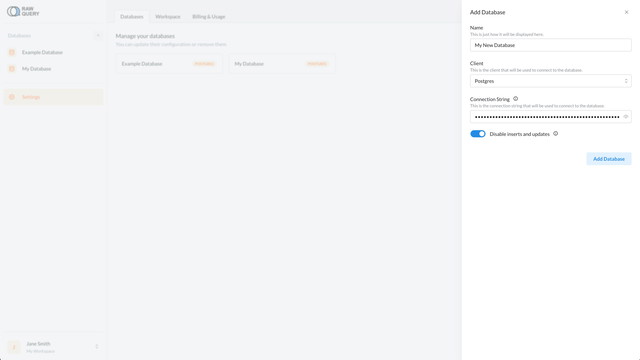 Raw Query: Chat With Your Database | AppSumo