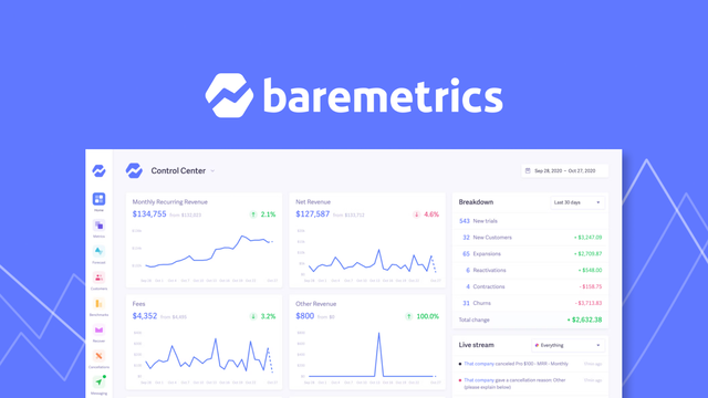 Baremetrics - Get real-time metrics and insights | AppSumo