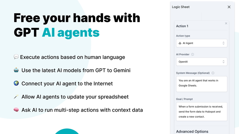 Logic Sheet - Create AI agents & automation in Google Sheets | AppSumo