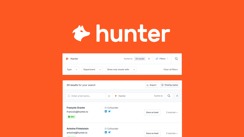 Hunter.io - Find and verify email addresses | AppSumo