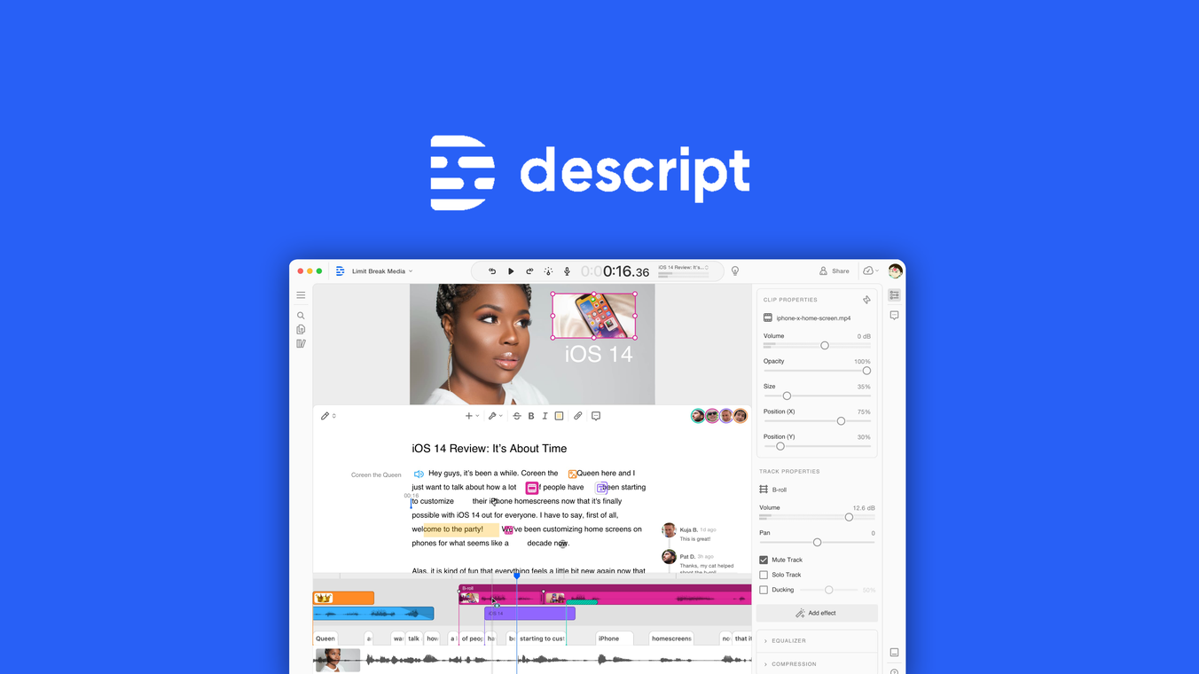 Descript - Edit audio and video like a document | AppSumo