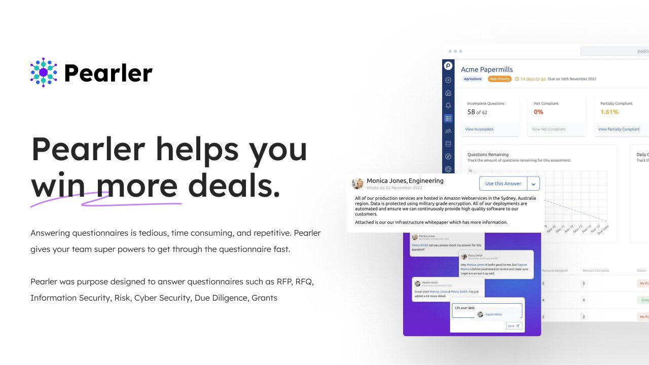 Pearler: RFP Response Management | AppSumo