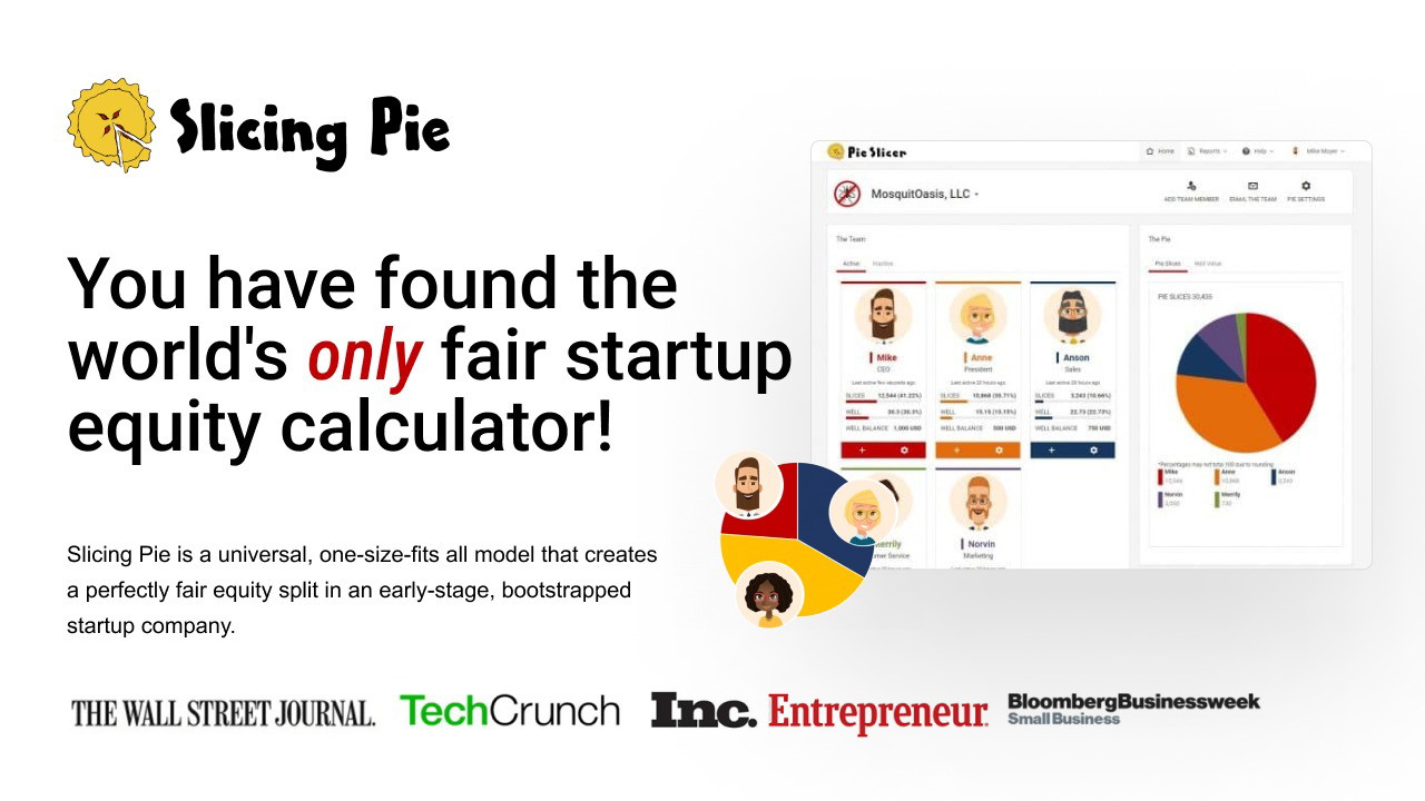 Slicing Pie: Fair Equity Splits for Bootstrapped Startups | AppSumo