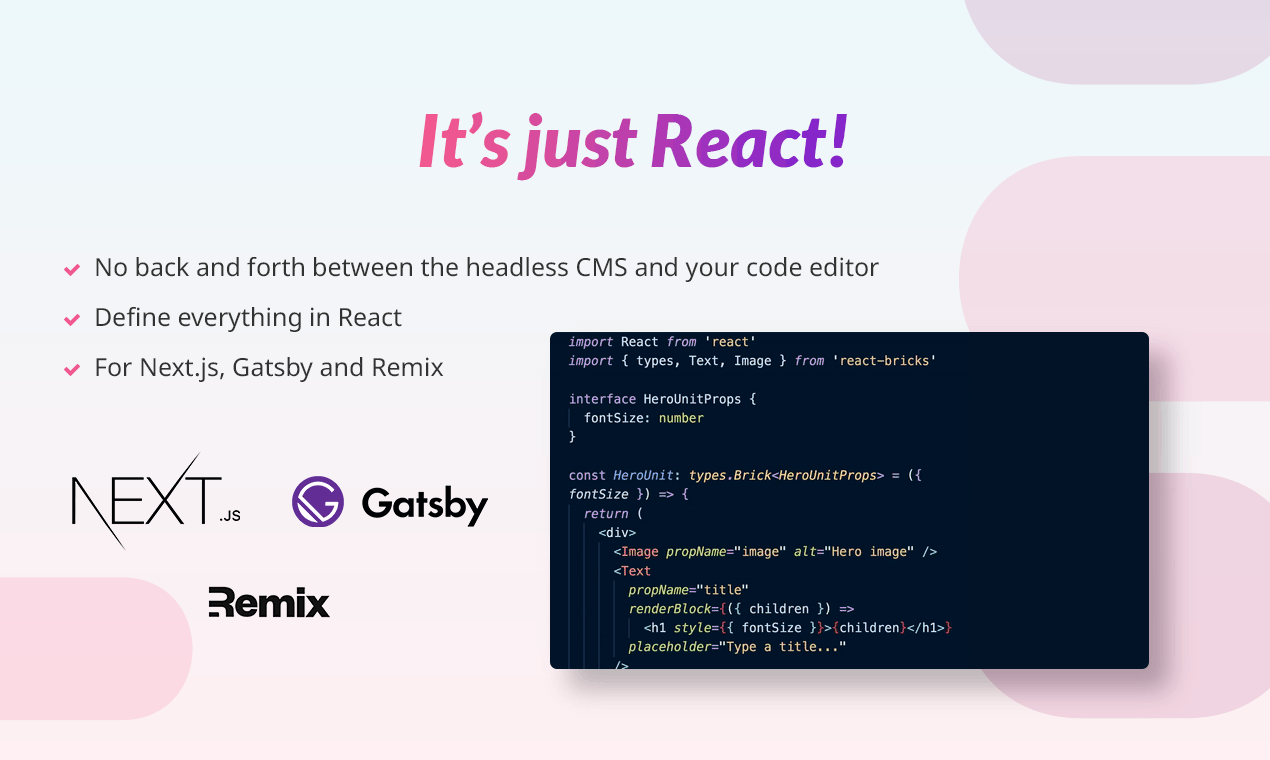 React Bricks - Visual Editing CMS for React | AppSumo