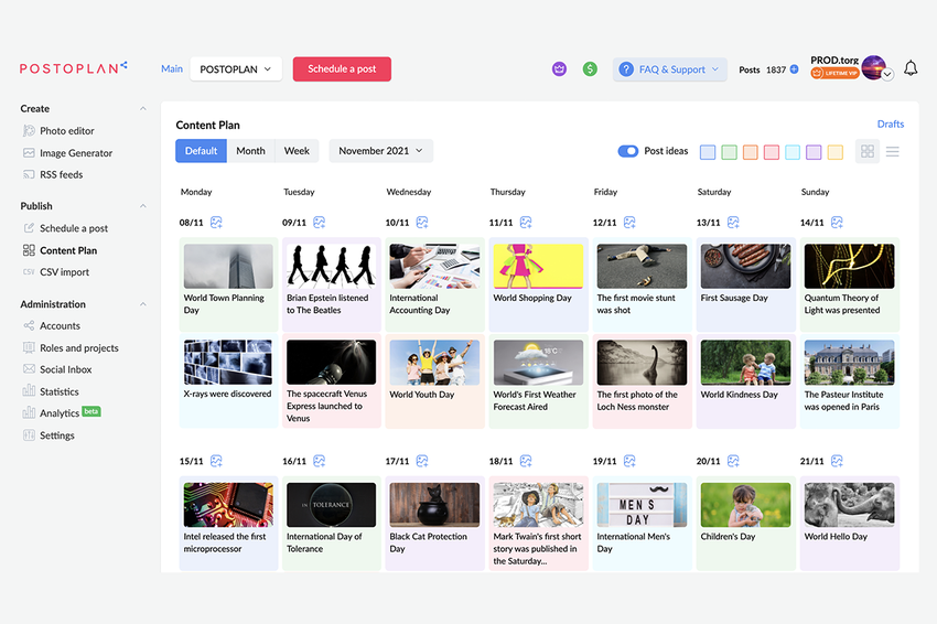 POSTOPLAN - Plan and schedule social media content | AppSumo