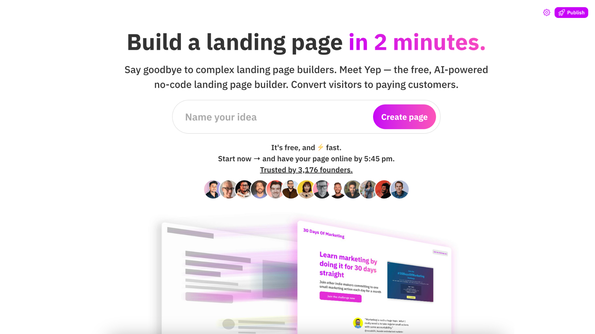 Yep.so - Use AI to build code-free landing pages | AppSumo