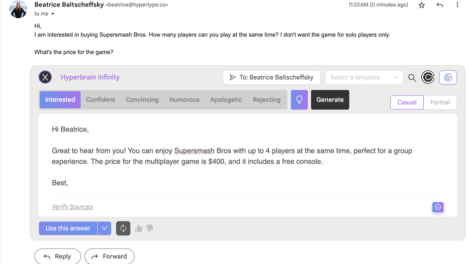 Hypertype - Automate your email replies with AI | AppSumo