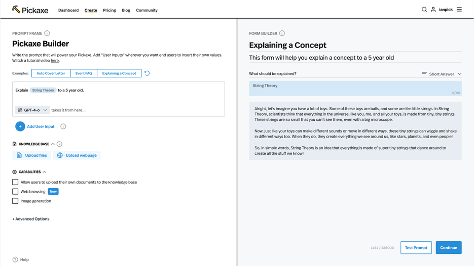 Pickaxe - Build, deploy, and monetize AI tools | AppSumo