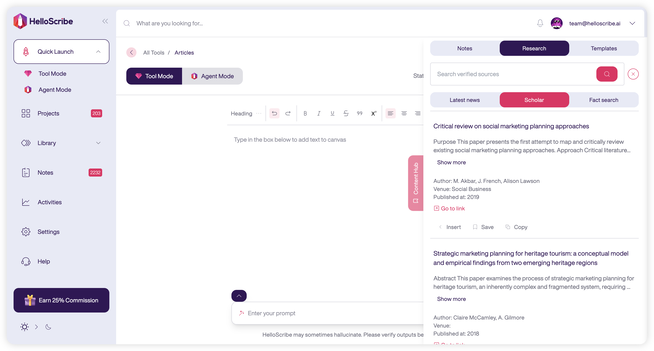 HelloScribe - Write content in seconds with AI | AppSumo