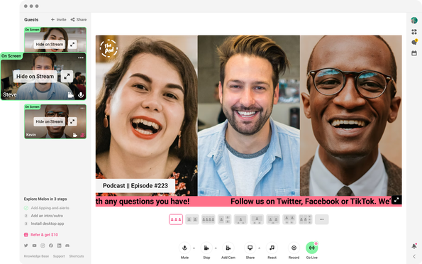 Melon - Launch livestreams on multiple platforms | AppSumo