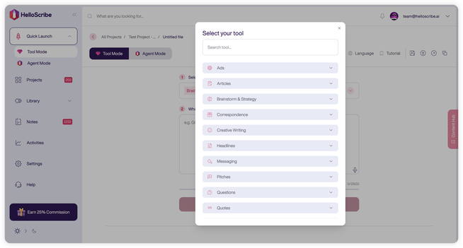HelloScribe - Write content in seconds with AI | AppSumo