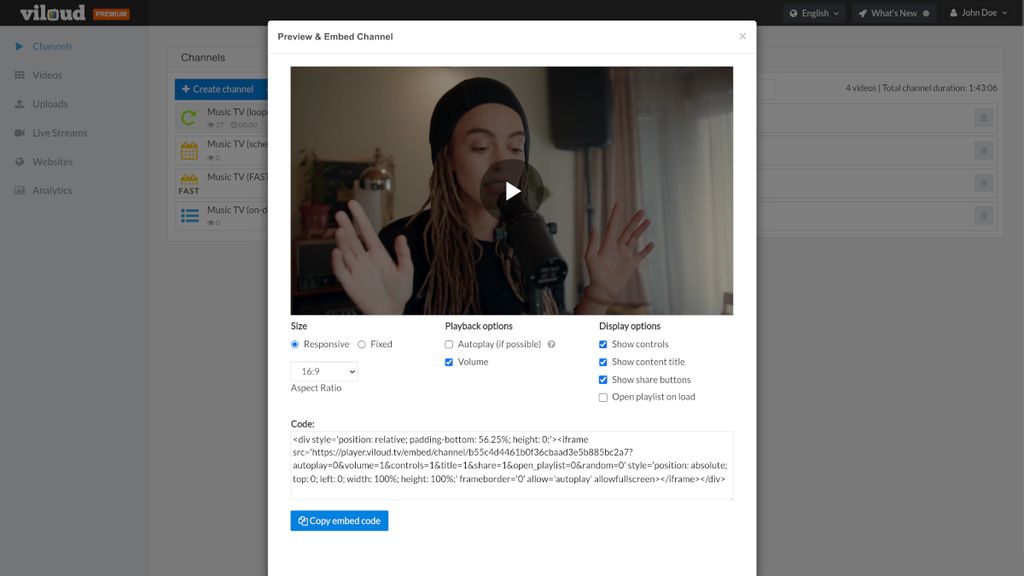 Viloud - Create custom online TV channels | AppSumo