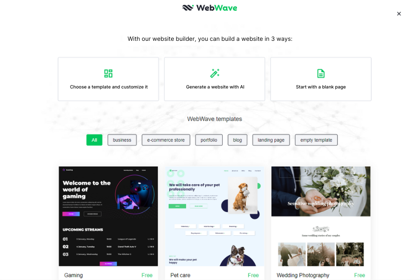 WebWave - Create professional websites with no code | AppSumo