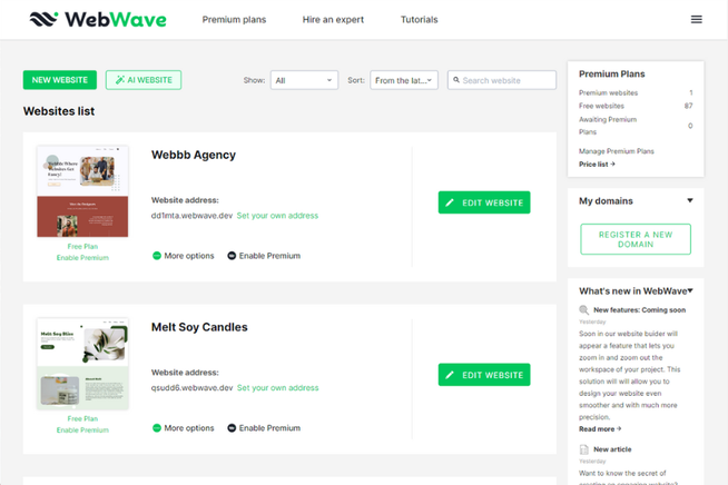 WebWave - Create professional websites with no code | AppSumo