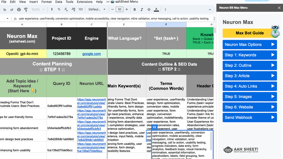 AahSheet - Automate SEO content with AI | AppSumo