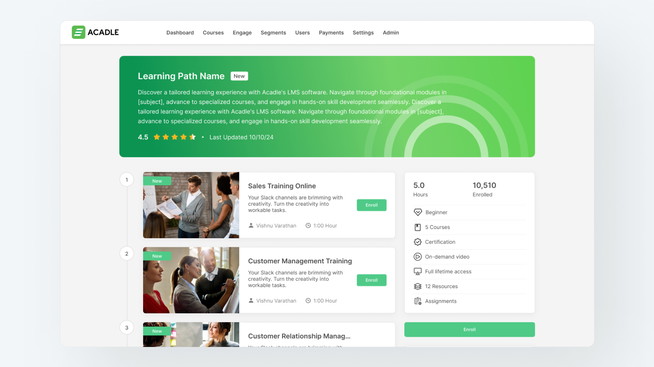 Acadle - LMS for employee and customer training | AppSumo