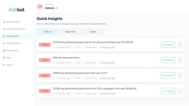 Adsbot - Optimize your Google Ads and save money | AppSumo