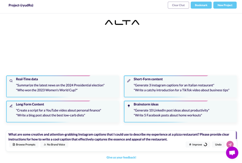 Alta - Generate content with AI | AppSumo