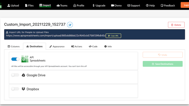 API Spreadsheets - Create spreadsheet importers | AppSumo