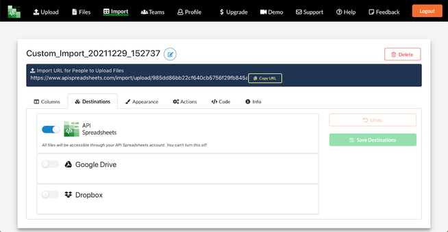 API Spreadsheets - Create spreadsheet importers | AppSumo