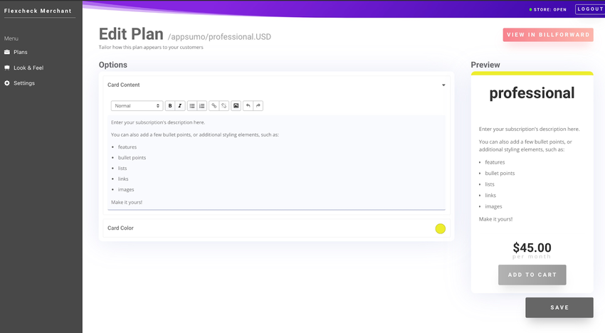 Billforward - Streamline billing processes | AppSumo