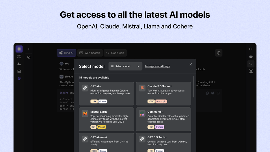Bind AI - Complex code written by top AI models | AppSumo