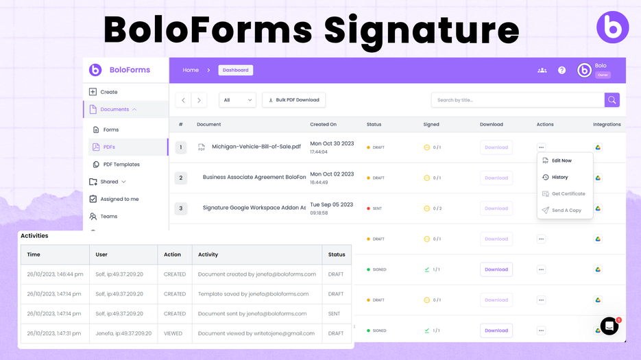 BoloForms Signature - Send, sign, and store docs | AppSumo