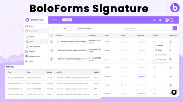 BoloForms Signature - Send, sign, and store docs | AppSumo