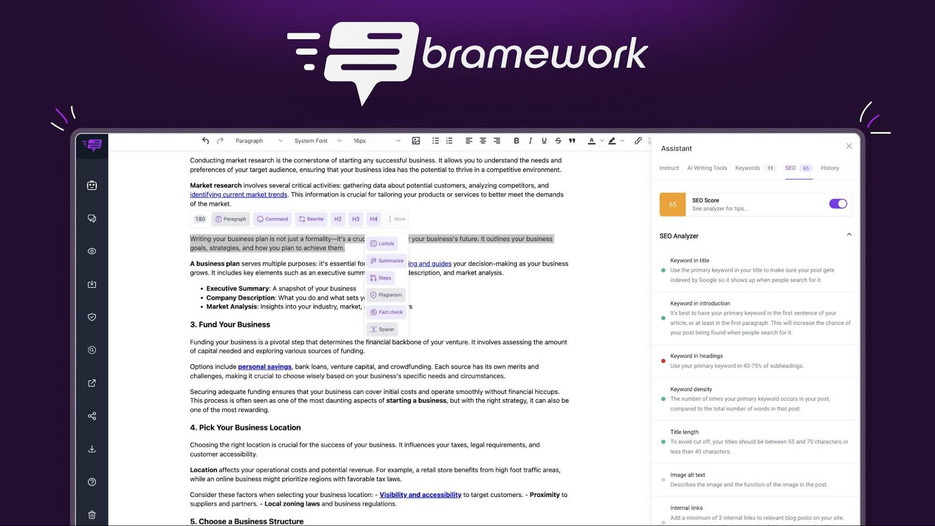 Bramework - Plus Exclusive - Save time writing SEO blog posts with AI | AppSumo