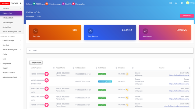 Callback Tracker - Contact site visitors | AppSumo