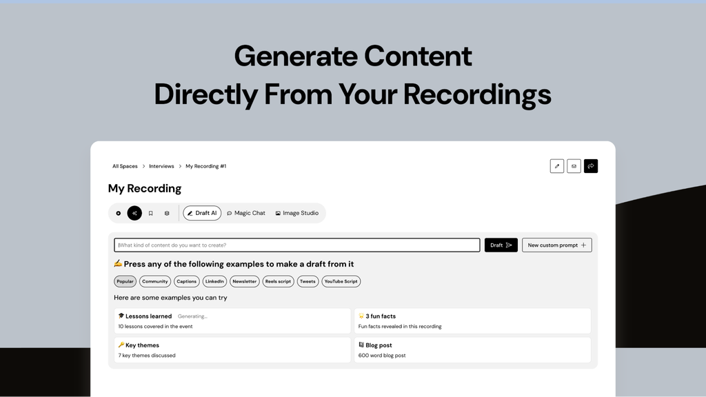 Castmagic - Repurpose long-form media for socials | AppSumo