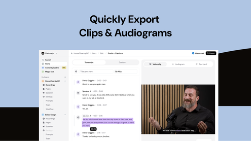 Castmagic - Repurpose long-form media for socials | AppSumo