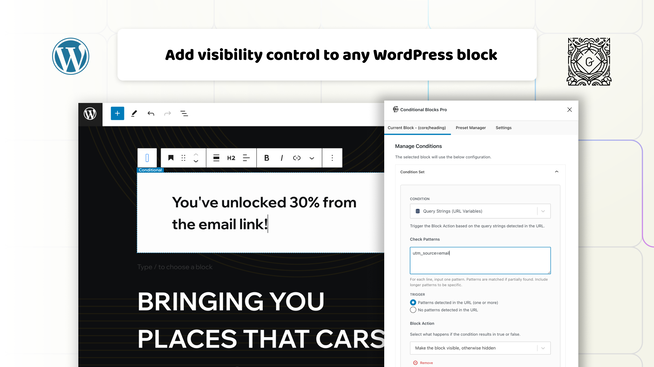Conditional Blocks Pro - Personalize WordPress content | AppSumo