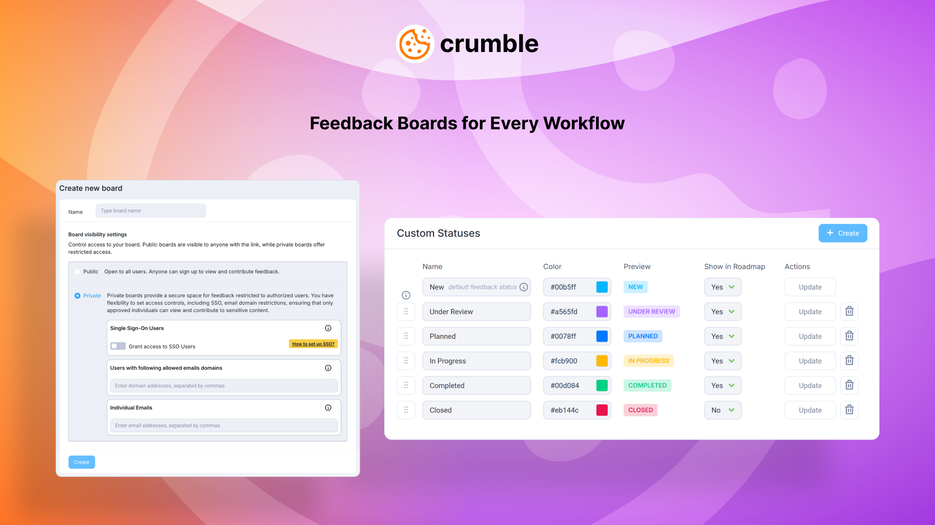 Crumble - Customer feedback management made simple | AppSumo